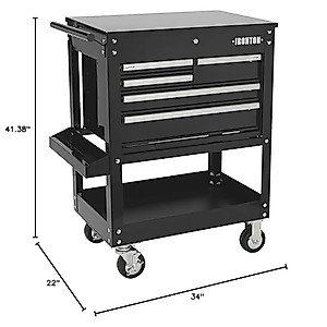 Ironton 30in. 5-Drawer Mechanic's Tool Cart - 33-7/8in.L x 17-5/8in.W x 39-1/8in.H, 700-Lb. Capacity