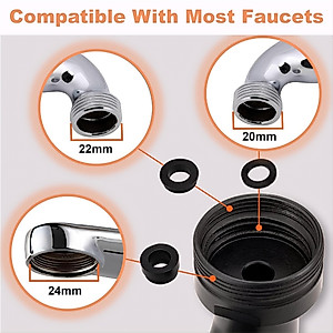 Generic ZYHS-PRO2 1440 Swivel Faucet Aerator, Alloy Sink Faucet Extender with 2 Patterns of Splash Proofing for Eye/Hair/Face Wash