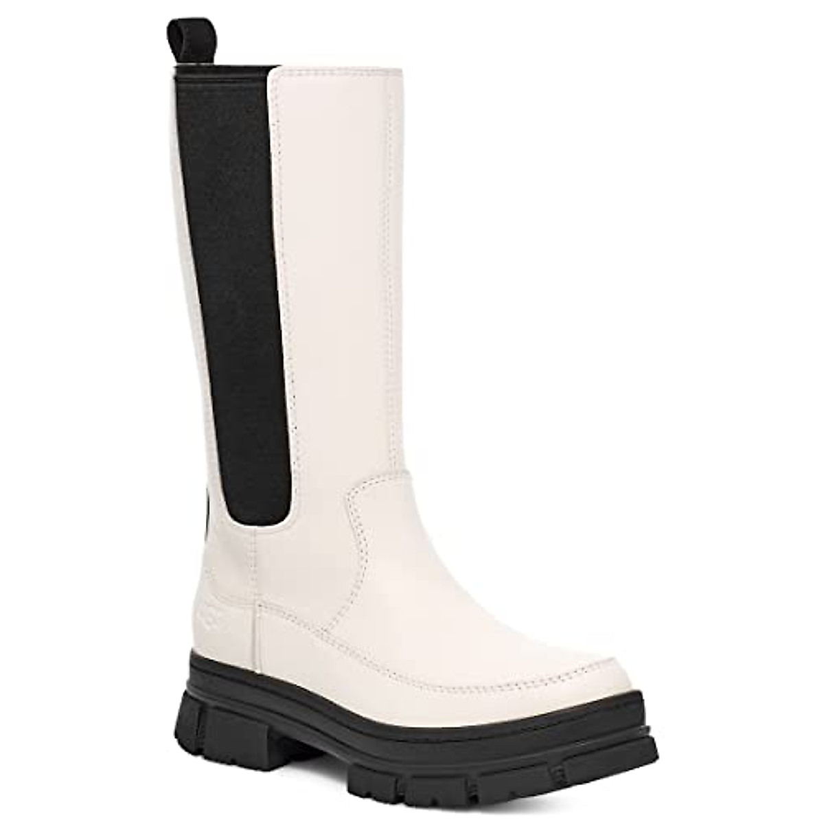 UGG Women's Ashton HIGH Chelsea Boot, White, 8