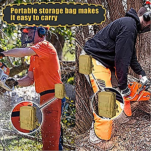 Chainsaw Sharpening Kit, Fast Hand Crank Chainsaw Sharpener, Portable Chain Saw Sharpener Tool with Carrying Bag, Cleaning Brush & Gloves, Easy to Use Chain Saw Blade Sharpener for 4"-22" Chain Saws
