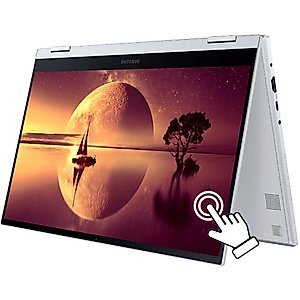 2022 Samsung Galaxy Book Flex2 Alpha 2-in-1 13.3" FHD QLED Touchscreen Laptop, 11th Gen Core i5-1135G7 Up to 4.2 GHz, 8GB RAM, 1TB PCIe SSD, Backlit Keyboard, Fingerprint, White w/Accessories