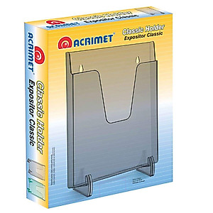 Acrimet Pocket File Holder Vertical Design Brochure Display (for Wall Mount or Countertop Use) (Removable Supports Included) (Letter Size) (Clear Green Color)