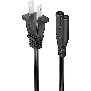 UL Listed 10ft 2 Prong Power Cord for Sony Playstation 4 PS4 Pro CUH-7200 Series New Model 2-Slot AC Power Cord Replacement Supply Cable