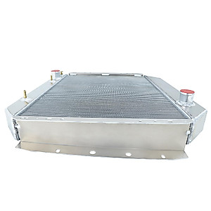 Rubivel 433 Radiator Replacement for 1966-1979 Ford F100 F150 F250 F350 Bronco 1967 1968 1969 1970 1971 1972 1973 1974 1975 1976 1977 1978 2.8L 3.3L 3.9L 4.7L 5.0L 5.8 6.6 6.4, 4 Row Aluminum Radiator