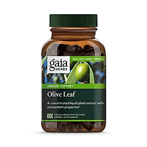 Gaia Herbs Olive Leaf - Traditional Immune Health Support - Immune System Supplement with Olive Leaf Extract and Oleuropein - 120 Vegan Liquid Phyto-Caps