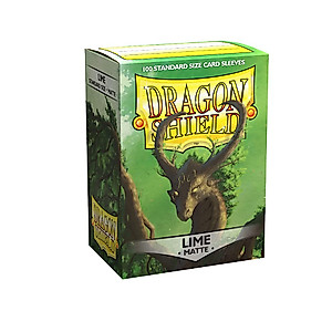 Dragon Shield Sleeves - Matte Lime 100 CT - MGT Card sleeves - Compatible with Magic the Gathering card sleeves Pokémon and other card games