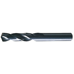 Cle-Line C23966 Heavy Duty Screw Machine Length, High Speed Steel, Steam Oxide Finish, Straight Shank, 135-Degree Split Point, 14.50 mm Drill Diameter