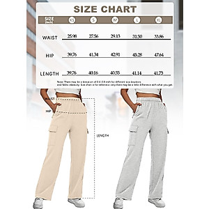 AUTOMET Womens Cargo Sweatpants Baggy Fleece High Waisted Joggers Sweat Pants Athletic Drawstring Casual Wide Leg Loose Fit Fall Pants with Pockets 2024 Grey L