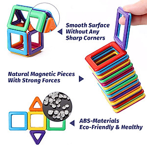 nicknack Mini Magnetic Blocks Toys Magnetic Tiles Building Blocks for Kids Baby and Toddler Gift Magnet Stacking Block Toys, 116pcs