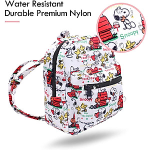 White Dog Small Nylon Bag Multipurpose Causal Daypack for Travel Trip Shopping Tablet iPad Mini up to 8 inches