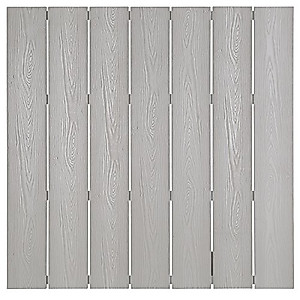 Modway Maine Aluminum Outdoor Patio 40" Dining Table in White Light Gray