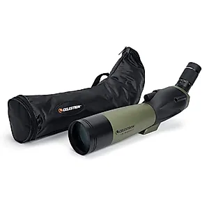 Celestron – Ultima 80 Angled Spotting Scope – 20-60x Zoom Eyepiece – Multi-Coated Optics for Bird Watching, Wildlife, Scenery and Hunting – Includes Soft Carrying Case and Smartphone Adapter