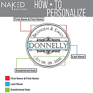 USA Handmade Wood Cutting Board Laser Etched With your Anniversary Date and Names! Sizes SM-XXL Wedding gifts, Anniversary Gifts, Christmas Gifts, or Bridal Shower Gifts By Naked Wood Works