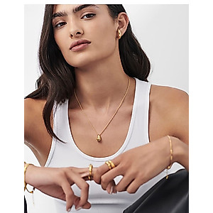 InzheG Long Gold Pendant Necklace Chain 14K Gold Plated Statement Simple Sweater Necklace Fashion Dainty Gold Necklace Chain Charms Rope Chain Thin Bohemian Italian Necklace for Women
