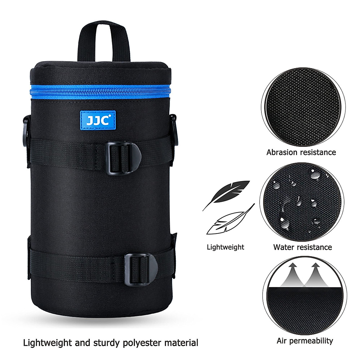 JJC Large Camera Lens Pouch Case Bag for Canon EF 100-400mm, 70-200mm f2.8 III II, 180mm f3.5L, RF 600mm f11, AF-S 80-200mm, 70-200mm f2.8G VR II and Other Lens Below 4.3 x 8.8(D x L)