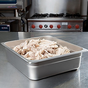 Soro Essentials- Two-Third Size 4" Deep Stainless Steel Anti-Jamming Steam Table Pan 24 Gauge- Chafer Food Pan Stackable Anti-Jam Steam Pan for Hotel Restaurant Supplies Party Buffet Event Catering