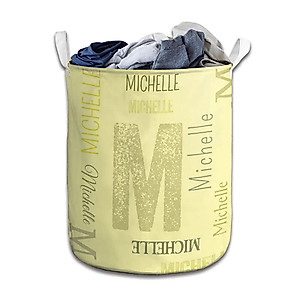 Personalized Laundry Baskets Name Retro Personalized Hampers Custom Laundry Basket with Name, Customized Dirty Clothes Hamper, Storage Basket