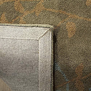 SAFAVIEH Soho Collection 7'6" x 9'6" Light Brown/Multi SOH733D Handmade Premium Wool & Viscose Area Rug