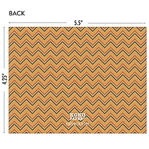 Koko Paper Co Fall Thank You Cards | 25 Flat Note Cards and Envelopes | Printed on Heavy Card Stock.