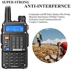 BaoFeng BF-5R A3 Tri-Band Portable Two Way Radio Ham Radio with 220 Antenna Full Kits