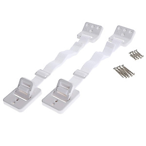 Dreambaby Hinged Anti-Tip Furniture Anchors, White