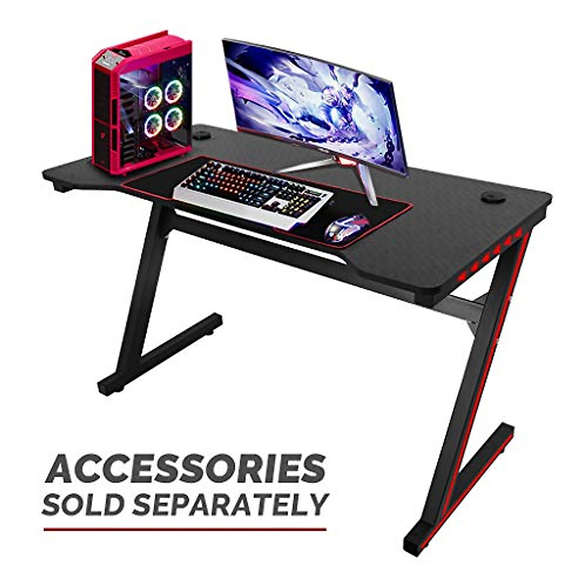 Home Office Computer Gaming Table, Home Office Desktop Computer Desk Study Writing Table Bedroom Laptop Table, Home Office Desk Study Reading Writing Desk PC Laptop Table (Black)