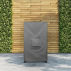 KHOMO GEAR Smoker Cover Waterproof Heavy Duty Square Smoker Protector - Grey, 17" Long x 20" Wide x 35.5" high