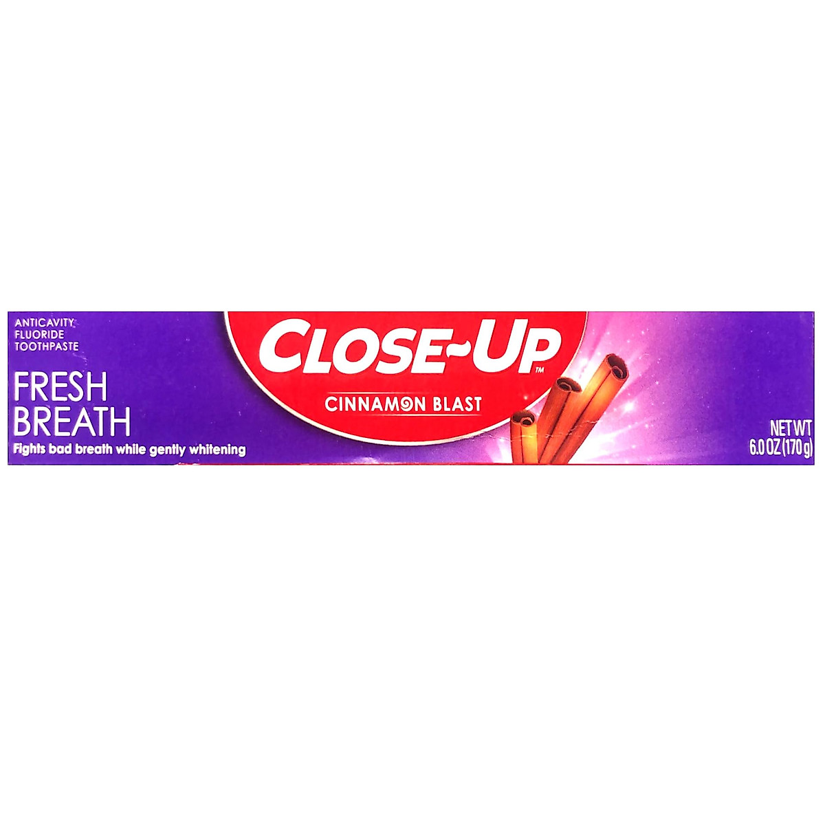 Close-Up Anticavity Fluoride Toothpaste, Freshening Cinnamon Burst Red Gel, 6 oz (170 g)