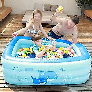 Priority Culture Inflatable Swimming Pool Family Lounge Pool,Creative Cartoon Children's Entertainment Paddling Pool, Garden Thickened Three-Layer Inflatable Swimming Pool, Summer Water Party