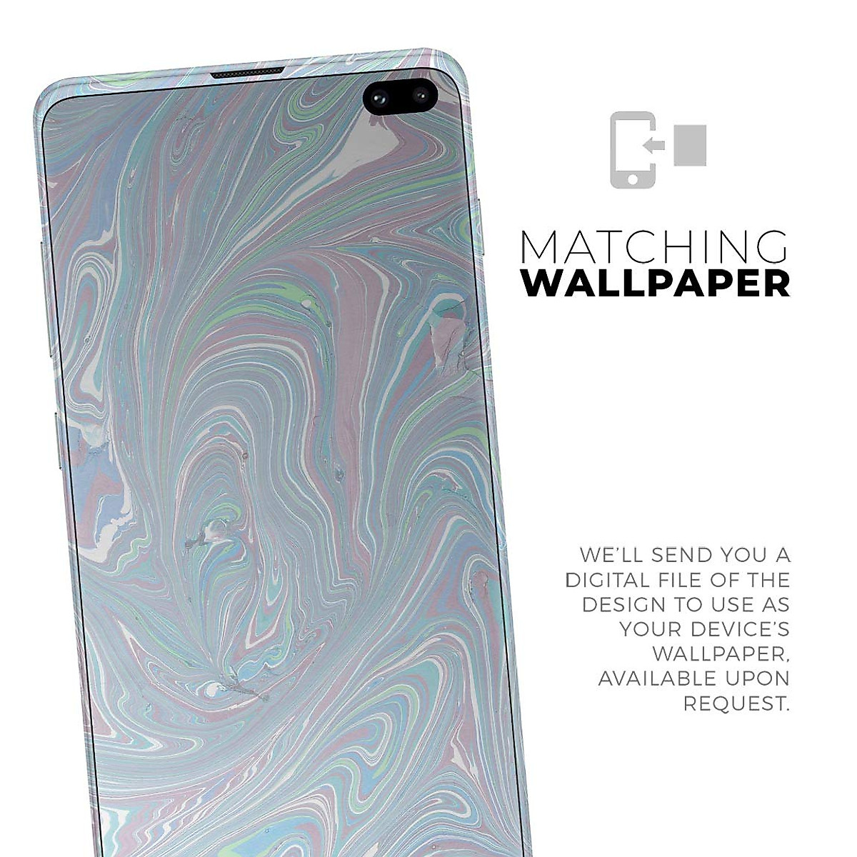 DesignSkinz Marbleized Swirling Color Passion Protective Vinyl Decal Wrap Skin Cover Compatible with The Samsung Galaxy S20 (Screen Trim & Back Glass Skin)