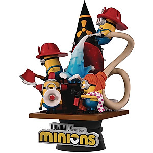 Beast Kingdom Minions: Fire Fighter DS-049 D-Stage Statue, Multicolor , 6 inches