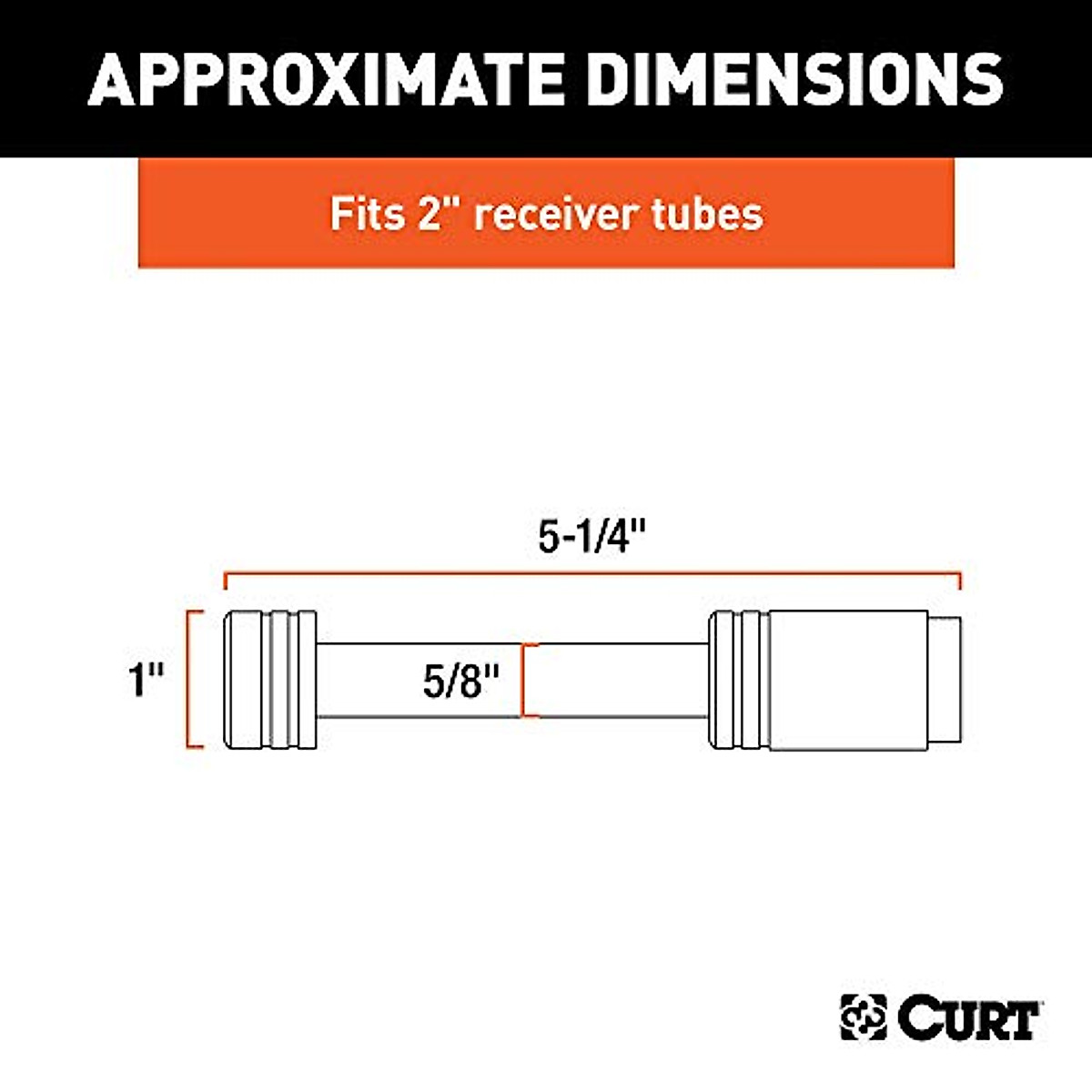 CURT 23518 Black Trailer Hitch Lock, 5/8-Inch Pin Diameter, Fits 2-Inch Receiver