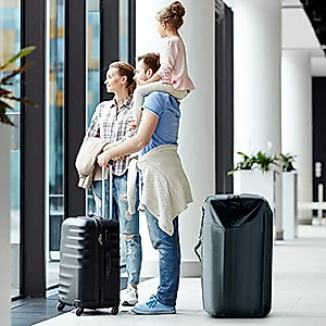 LIHAO Universal Stroller Travel Bag, Gate Check Bag for Car Seat, Waterproof Travel Carry Bag, 600D Oxford, Black