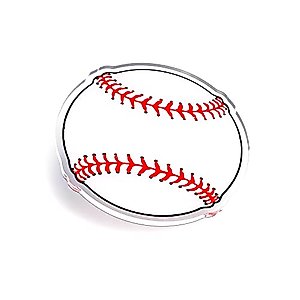 Baseball Charm for Bogg Bag, Simply Southern Totes, and Similar Style Bags. Acrylic 3" Sports Charm Accessories for Beach Totes