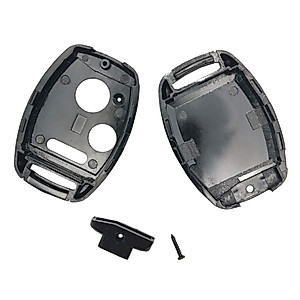 Replacement Key Fob Shell Fit for Honda Accord Crosstour Civic Odyssey CR-V CR-Z Fit 3 Buttons Keyless Entry Remote Case Car Key Housing (Casing Only)