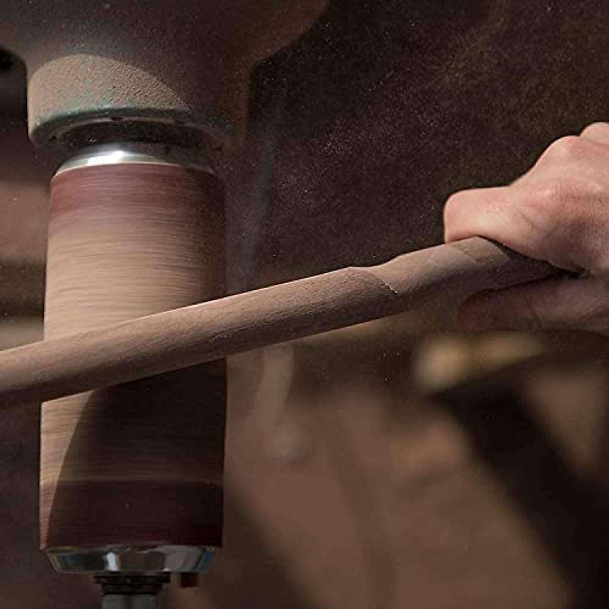 Brazos Handcrafted Wood Walking Stick, Twisted Oak, Hitchhiker Style Handle, for Men & Women, Made in the USA, Brown, 55"