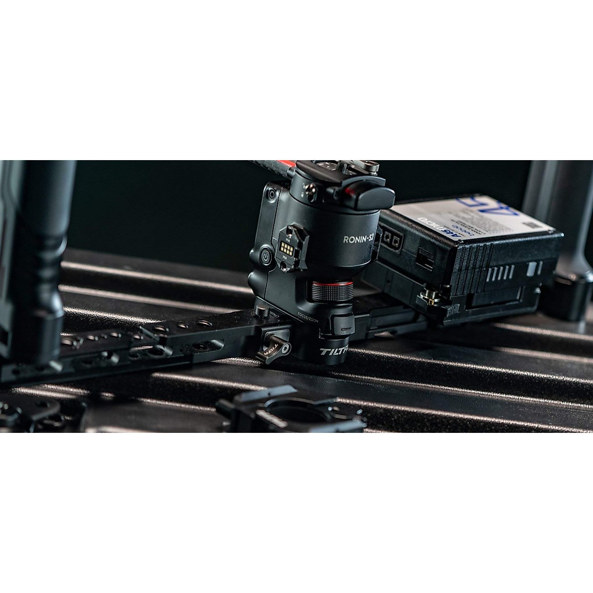Tilta Dual Handle Power Supply Bracket Compatible with DJI RS4 PRO / RS4 / RS3 PRO | Power Supply Bracket and Operating Handle Included | TGA-DHB