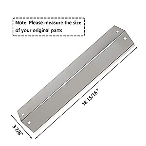 Hisencn Repair kit Replacement for Chargriller 5050, Stainless Steel Burner Tube, Heat Plate, Porcelain Cast Iron Cooking Grates, igniter Electrode, Porcelain Steel Grease Collection Pan with 15 Pack