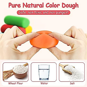 Play Dough Toys, 37PCS Color Dough Kitchen Toys Playset, Fun DIY Dough KitchenTools Pretend Play Set for 3 4 5 6 Years Old Boys Girls Kids Toddlers Christmas Birthday Gift