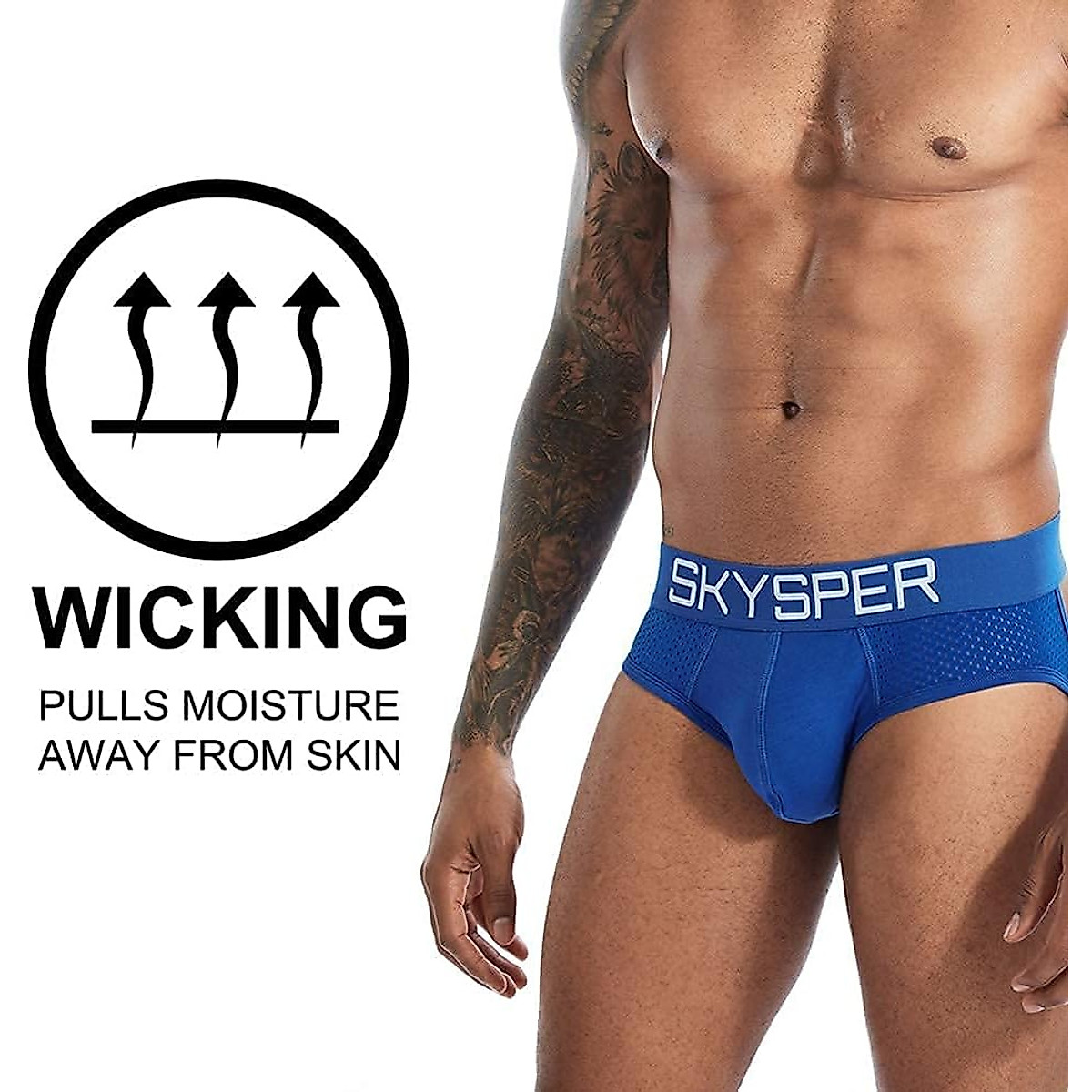 SKYSPER Men's Jockstrap Underwear Mesh Breathable Jock Strap