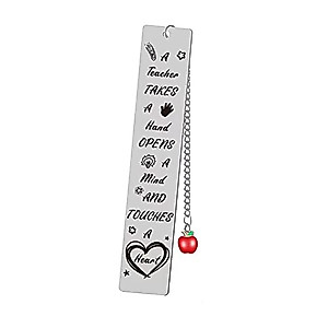 Teacher Bookmark Gift from Student Teachers Appreciation Week GIF Bookmarks for Teachers Appreciation Thank You Gifts for Teachers Book Lovers Christmas Birthday Gifts
