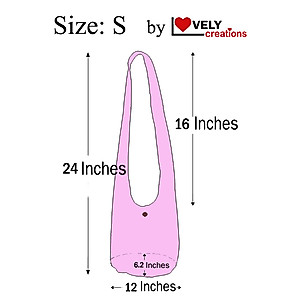 Lovely Creations's Hippie Boho New Elephant Crossbody Bohemian Gypsy Sling Shoulder Bag"Small" Size (D Brown)