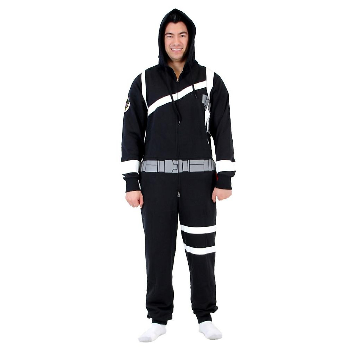 Marvel Agents of S.H.I.E.L.D. Men's Shield Jump Jumpsuit, Black, X-Large