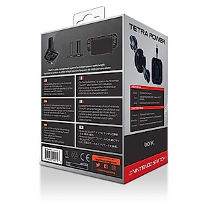 Bionik Tetra Power - Nintendo Switch Joy Con Charging Dock (4 Controllers) with Built-In Cable Adjustment System and LED Charge Status Indicators
