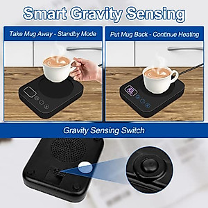 Coffee Mug Warmer - Cup Warmer for Desk Candle Warmer Automatic Shut Off, Smart Beverage Warmer with 3 Temperature Settings Touch Switch for Coffee, Water, Milk, Tea, Safely Use for Office/Home