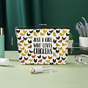 Ovfhus Chicken Make Up Bag Chicken Gifts for Chicken Lovers Chicken Party Favors Stuff Decor Cosmetic Travel Bag for Women Her Mom Teens Sister Coworker Nurse Travel Senior Graduation Birthday