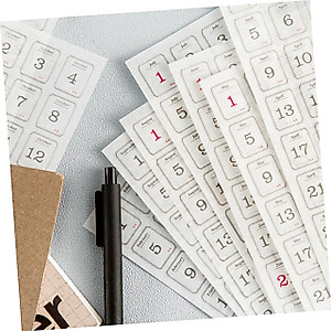 BESTOYARD 24 Sheets Calendar Stickers Adhesive Calendar Sticker Mini Calendar Tabs 2022 Monthly Tabs Daily Adult Stickers Calendar Tabs Sticker Number Paper Dating Small Calendar
