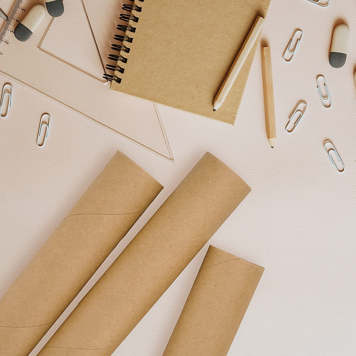 MagicWater Supply Mailing Tube - 1.5 in x 6 in - Kraft - 12 Pack - for Shipping and Storage of Posters, Arts, Crafts, and Documents