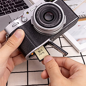 Water-Resistant Memory Card Case + 120 Count Card Labels: Camera Memory Card Holder with Memory Card Labels for 12 SD Cards & 12 Micro SD Cards