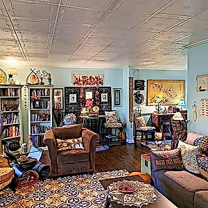 A La Maison Ceilings R05 Spring Buds Foam Glue-up Ceiling Tile (21.6 sq. ft./Case), Pack of 8, Moss Gray